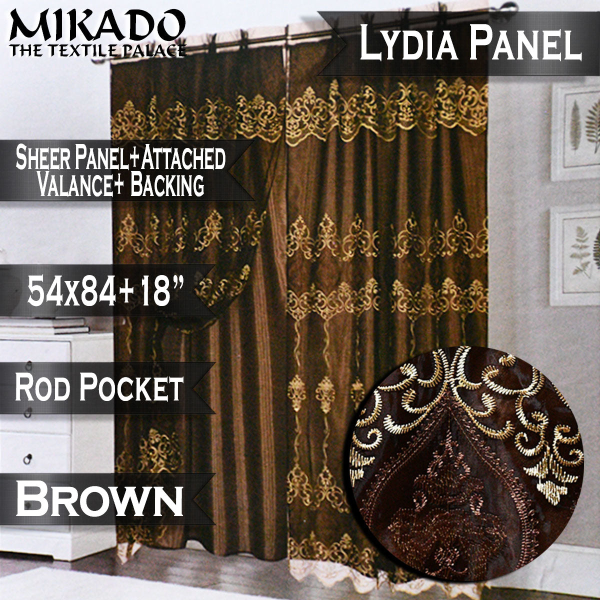 Lydia Sheer Panel + Backing – Mikado Store
